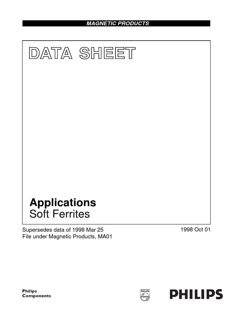Applications Soft Ferrites - Philips | PDF | Inductor | Transformer
