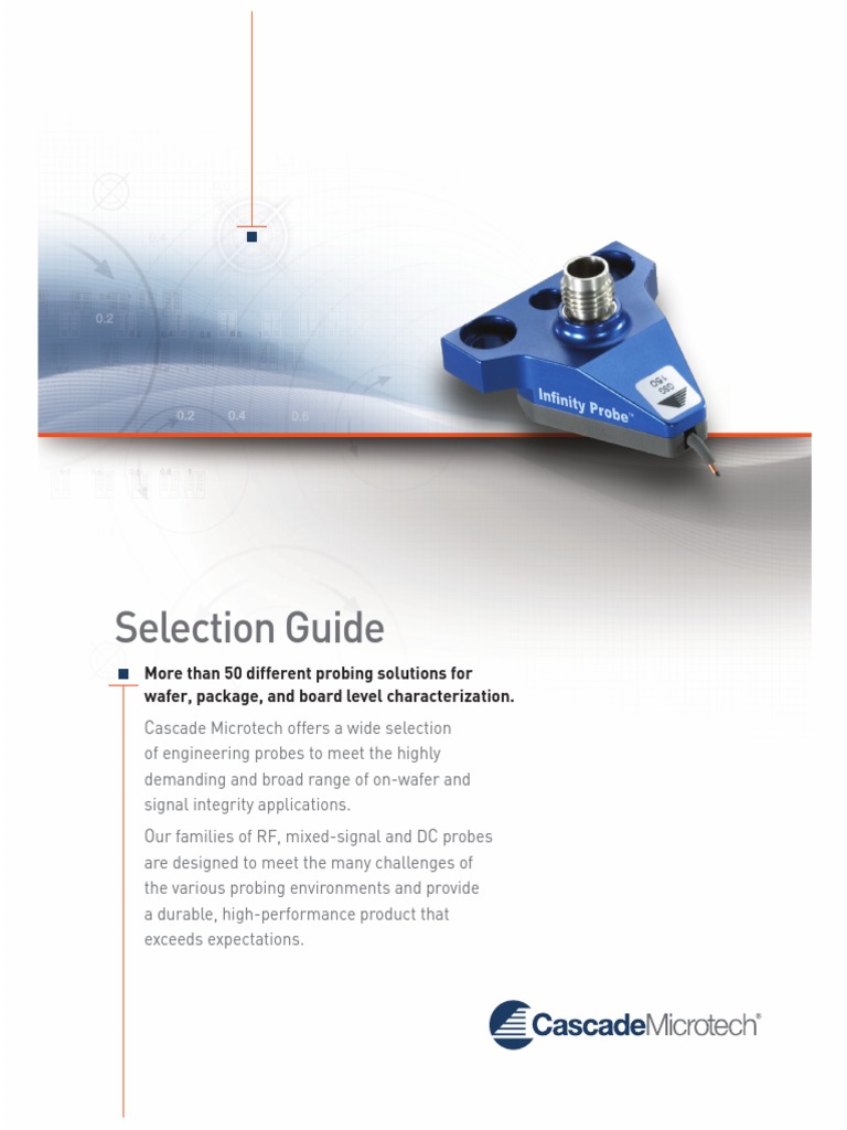 Cascade Microtech - Probe Selection Guide | PDF | Electrical Connector | Printed Circuit Board