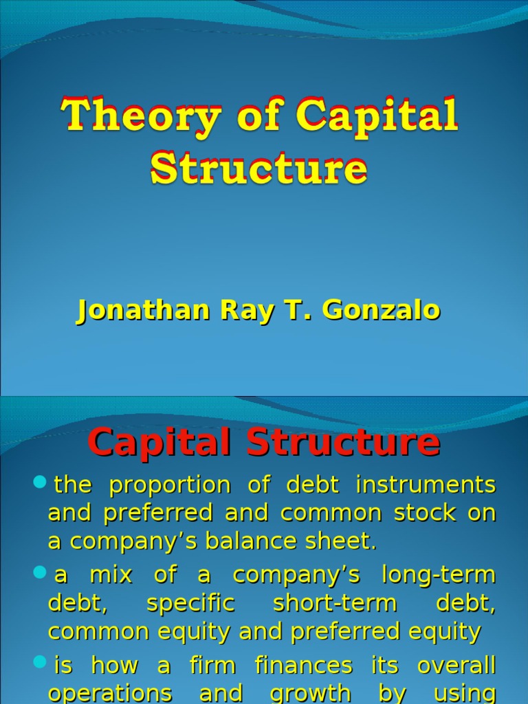 Theory of Capital Structure | PDF | Capital Structure | Investing
