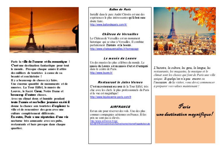 Guide touristique de Paris | PDF | Sciences sociales | Voyages
