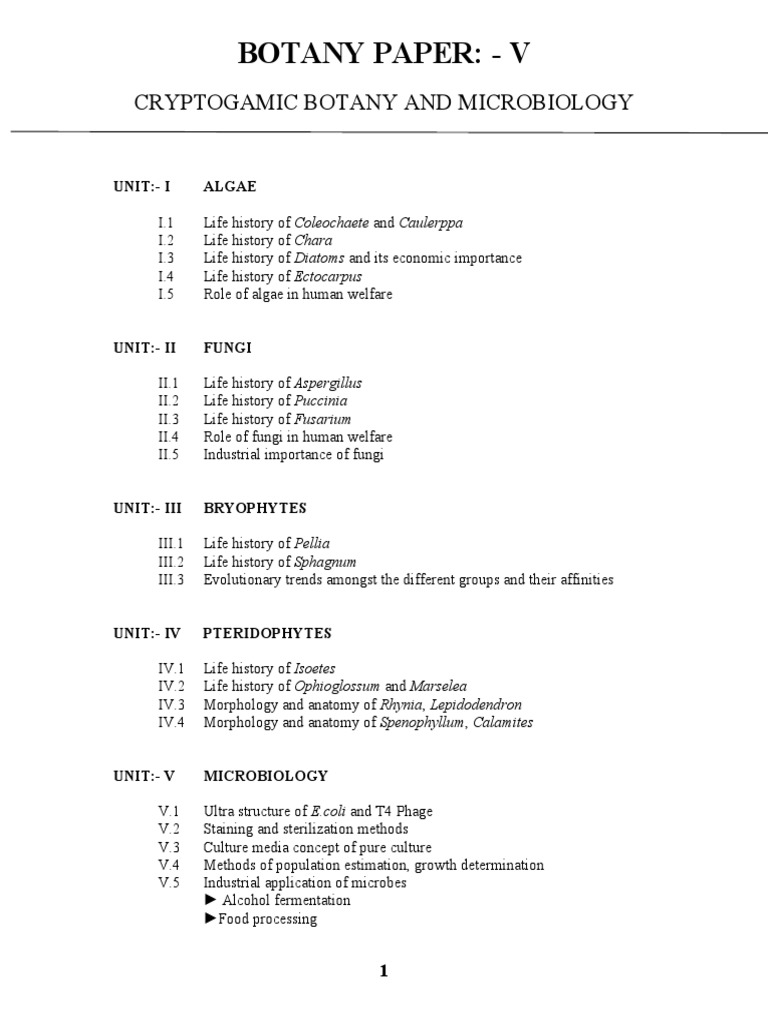 Saurashtra University Botany Syllabus 2024 | PDF | Ecology | Molecular ...