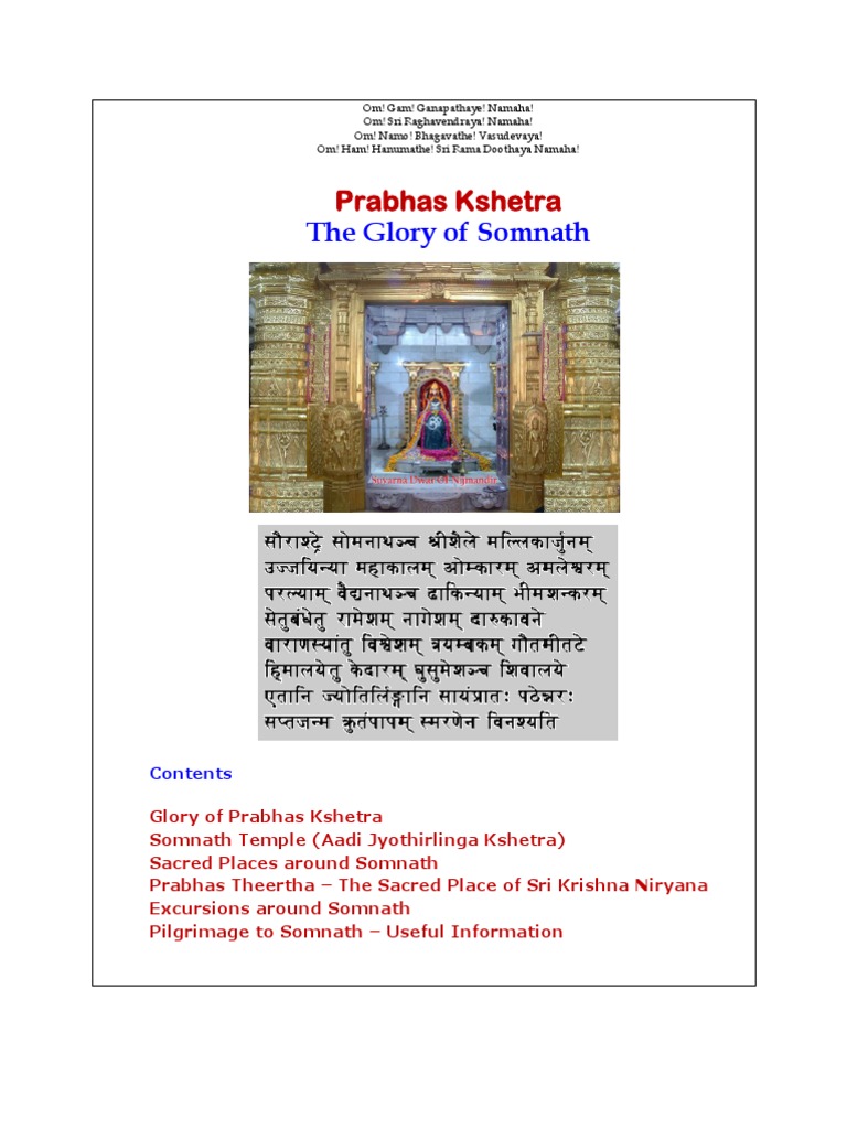 Prabhas Kshetra: The Sacred Somnath | PDF | Krishna | Hinduism