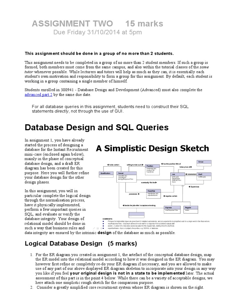 Markingguide PDF | PDF | Database Design | Databases