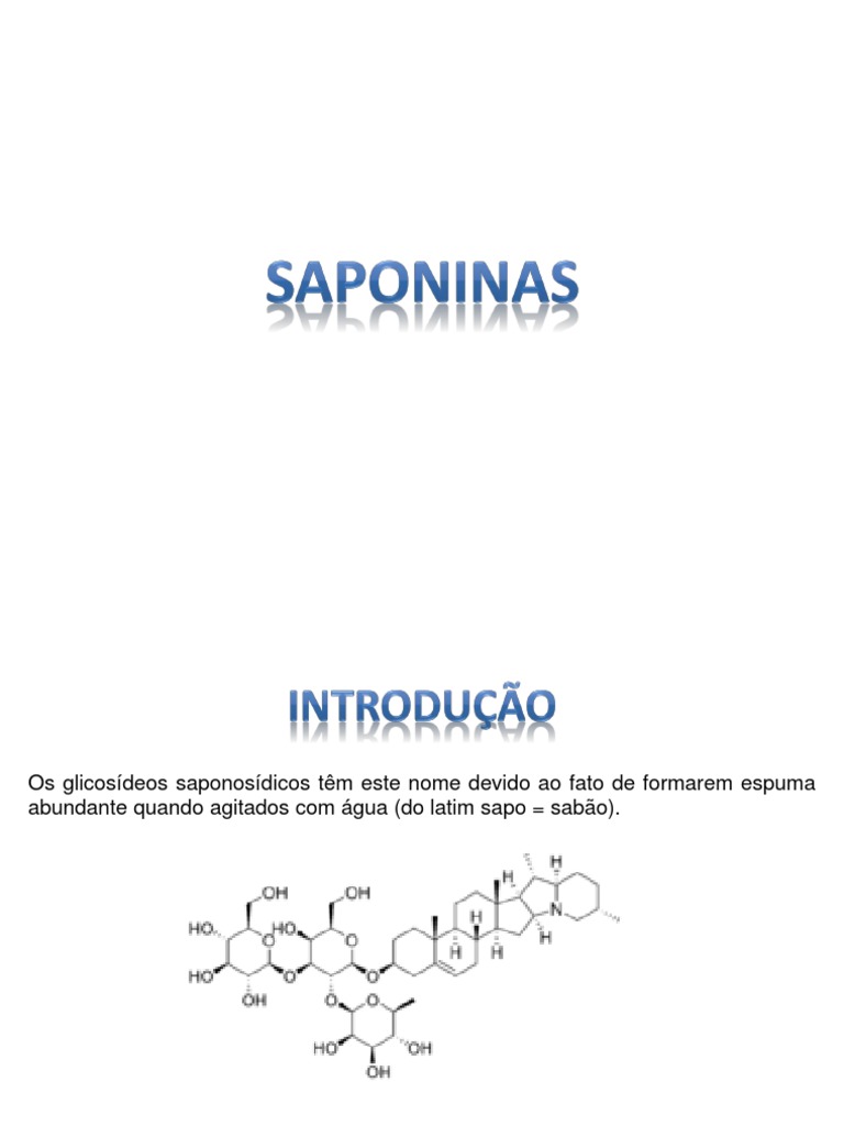 SAPONINAS | PDF | Substancias químicas | Química