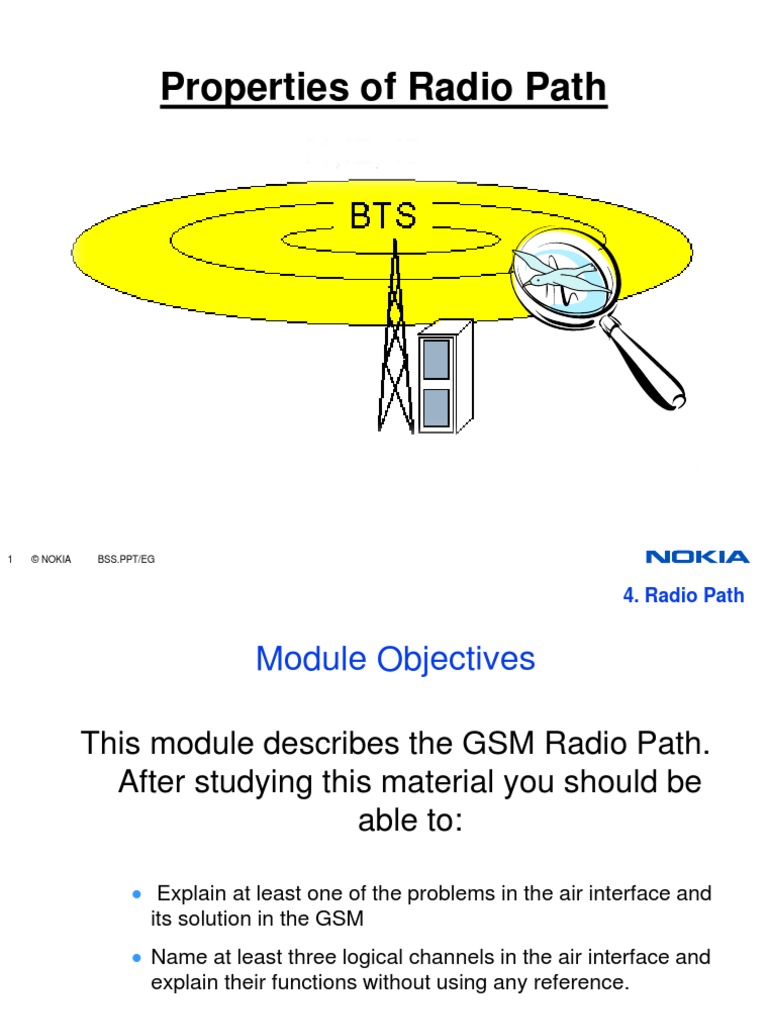 Properties of Radio Path: 1 © Nokia Bss - Ppt/Eg | PDF | Networks ...