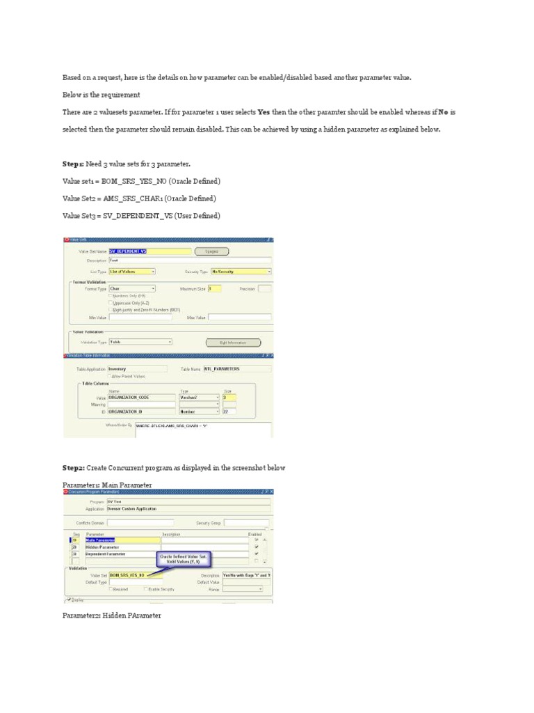 Enable/Disable Program Parameters | PDF | Parameter (Computer Programming) | Information ...