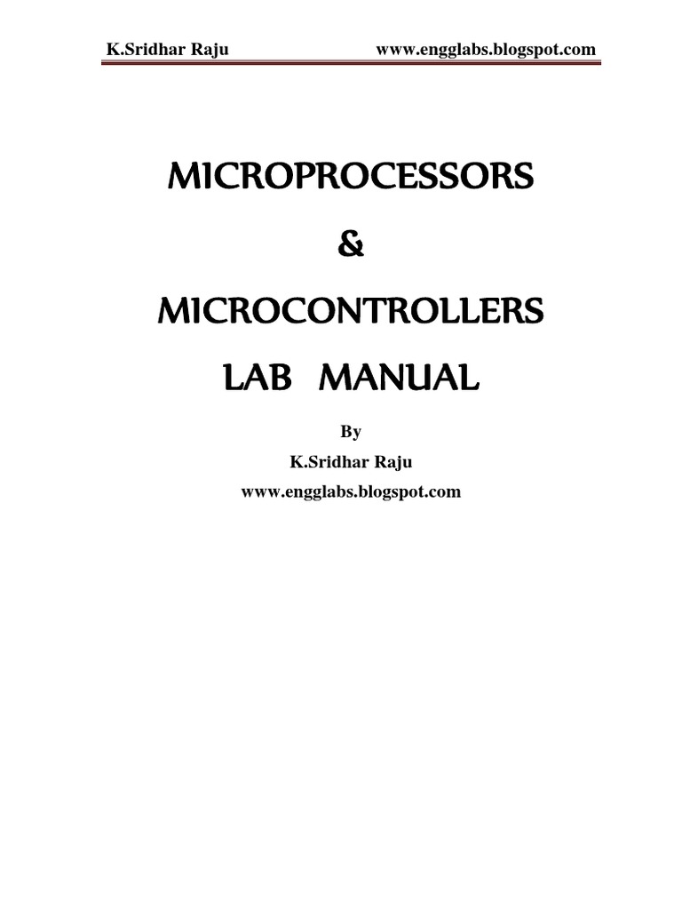Microcontrollers Lab Manual | PDF | Binary Coded Decimal | Pointer (Computer Programming)