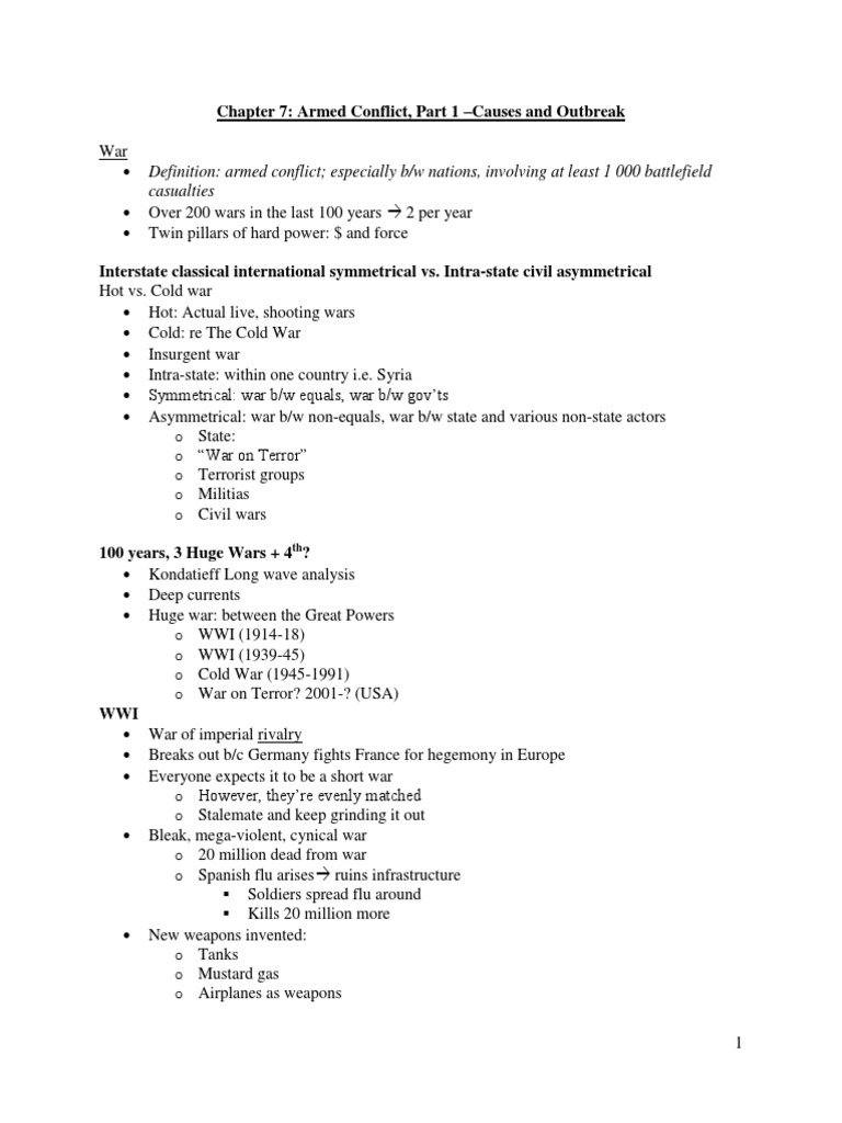 INTST 7 Armed Conflict Part 1 | PDF | Social Science