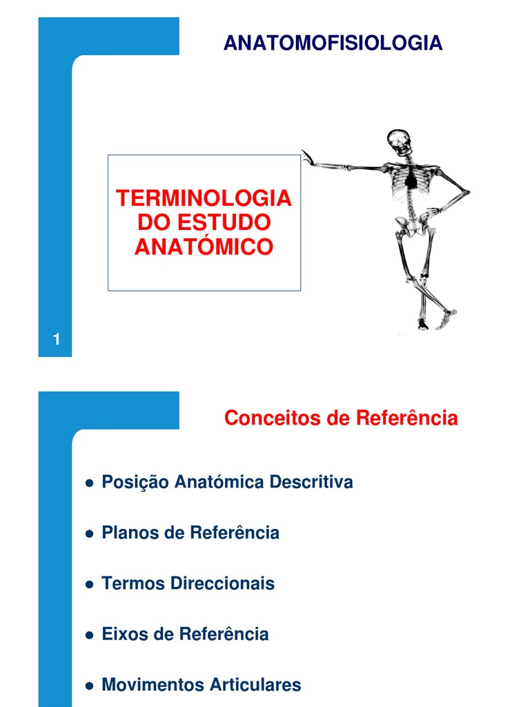 Terminologia Anatômica e Movimentos | PDF | Cotovelo | Anatomia