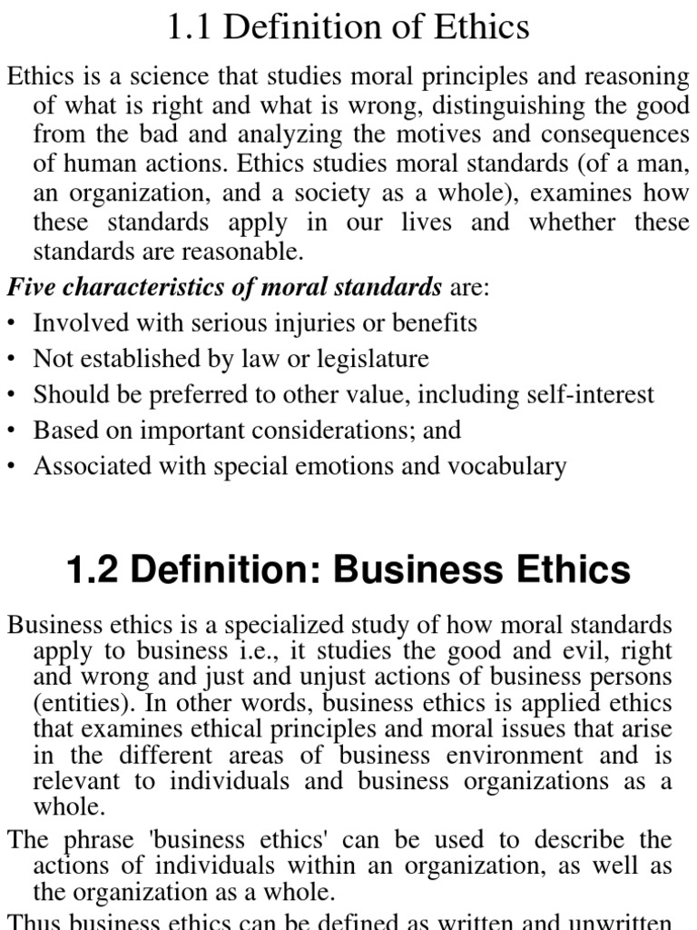 Five Characteristics of Moral Standards Are | PDF | Stakeholder ...