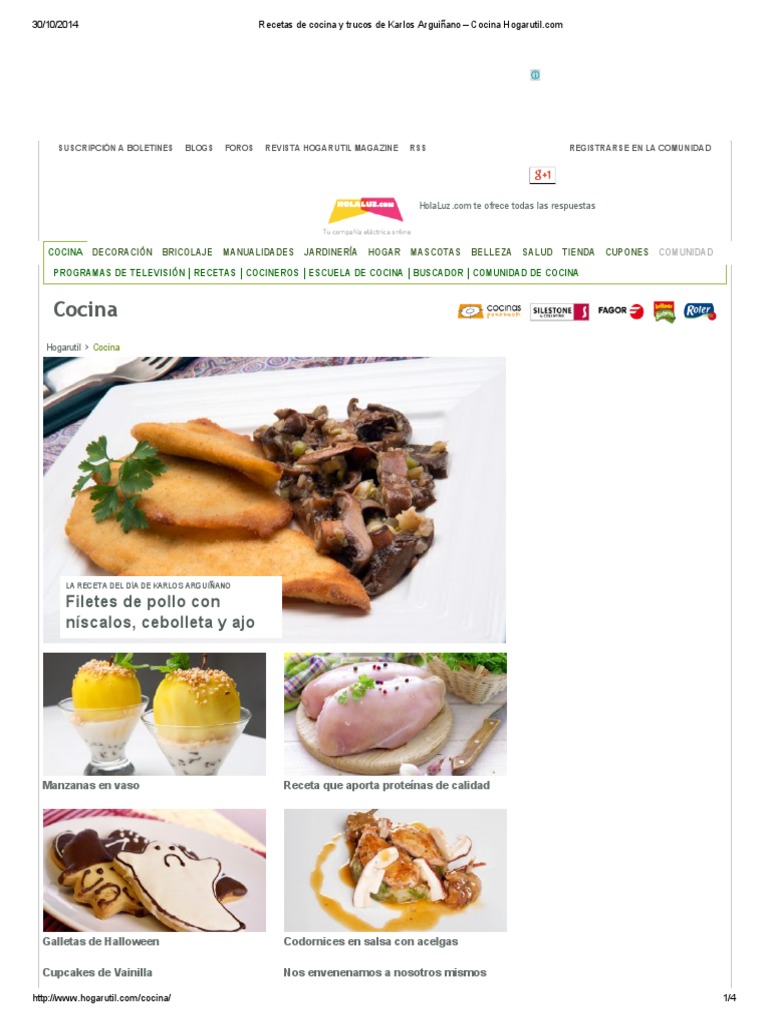 Recetas de Cocina y Trucos de Karlos Arguiñano - Cocina Hogarutil | Descargar gratis PDF ...