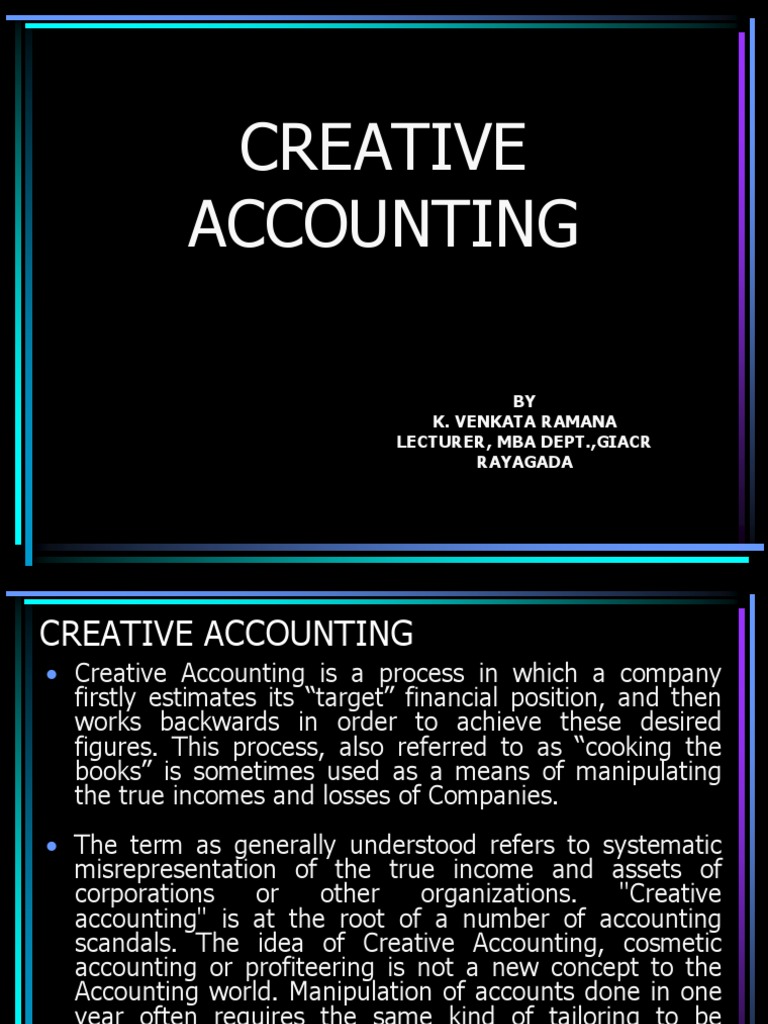 Creative Accounting | PDF | Valuation (Finance) | Financial Accounting