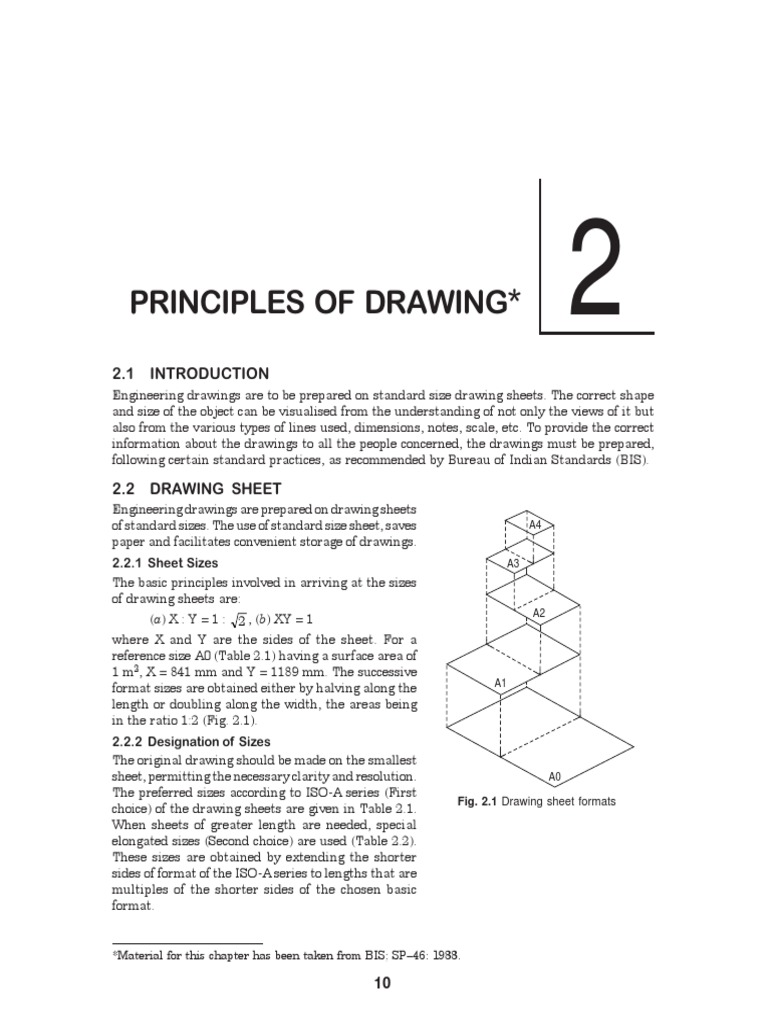 Standard Sizes and Formats of Engineering Drawing Sheets | PDF