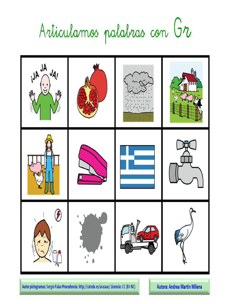 Articulamos Palabras Con GR | PDF