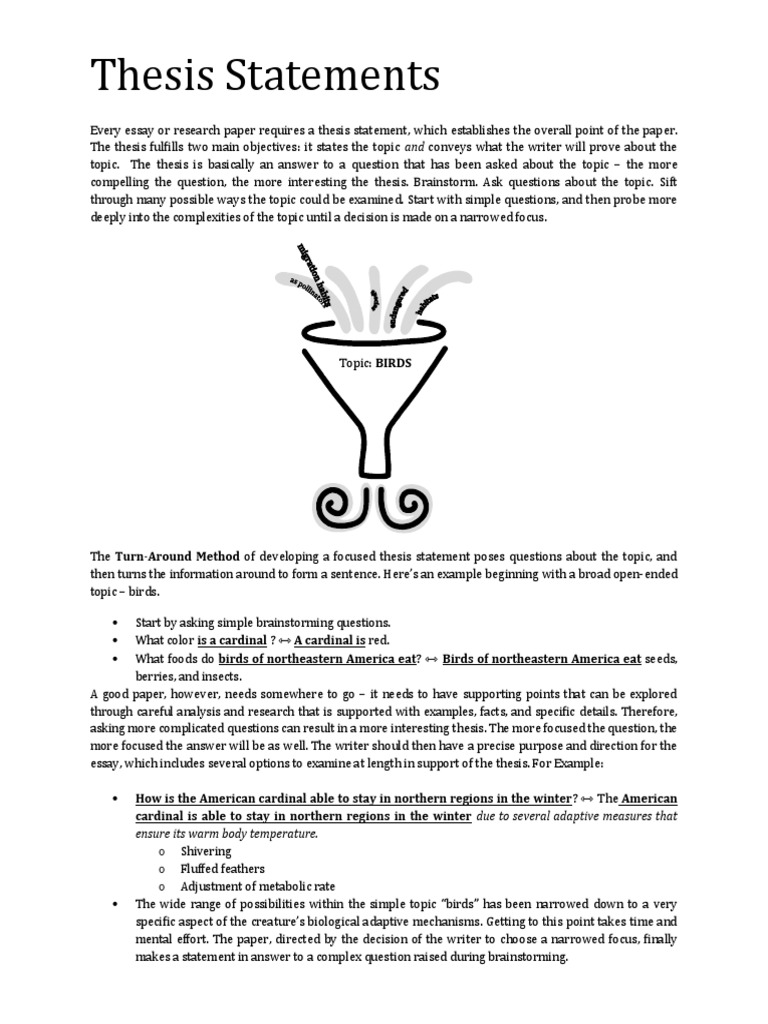Crafting Effective Thesis Statements | PDF | Thesis | Brainstorming
