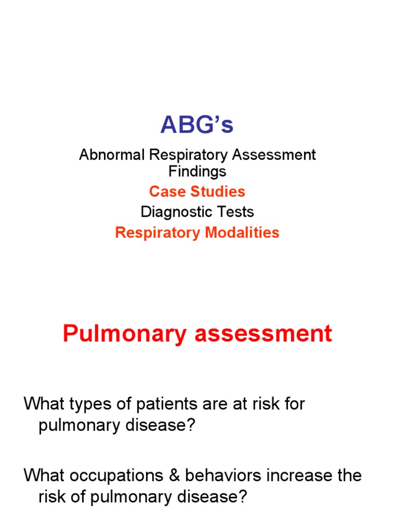 Respiratory Assessment Findings | PDF | Breathing | Hypoxia (Medical)