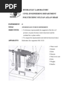 Hydrostatic Pressure Lab Report | PDF | Force | Pressure