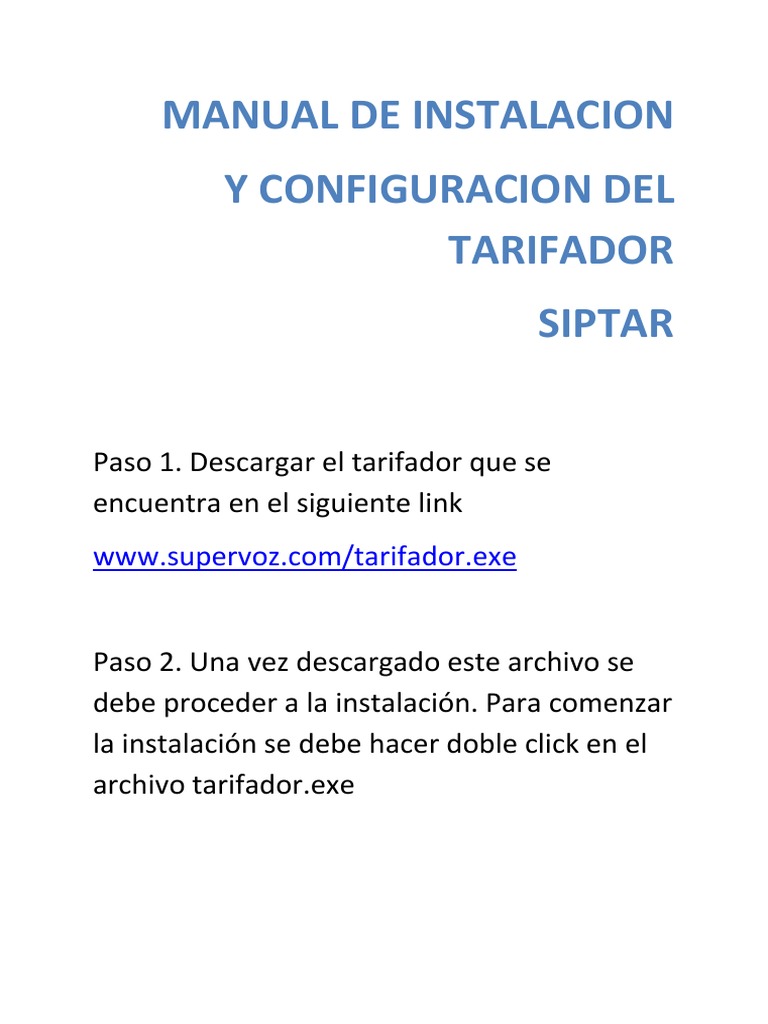 Tarifador Siptar | PDF | protocolo de Iniciacion de Sesion | Software ...