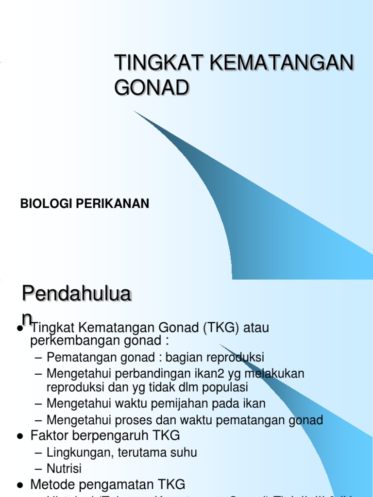 Tingkat Kematangan Gonad | PDF