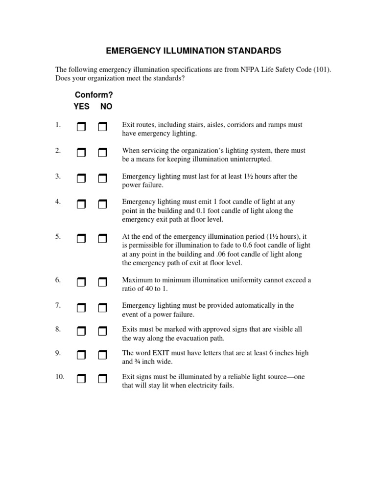 Does Your Organization Meet Emergency Lighting Standards? An Assessment ...