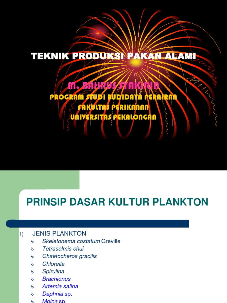 Prinsip Kultur Pakan Alami | PDF