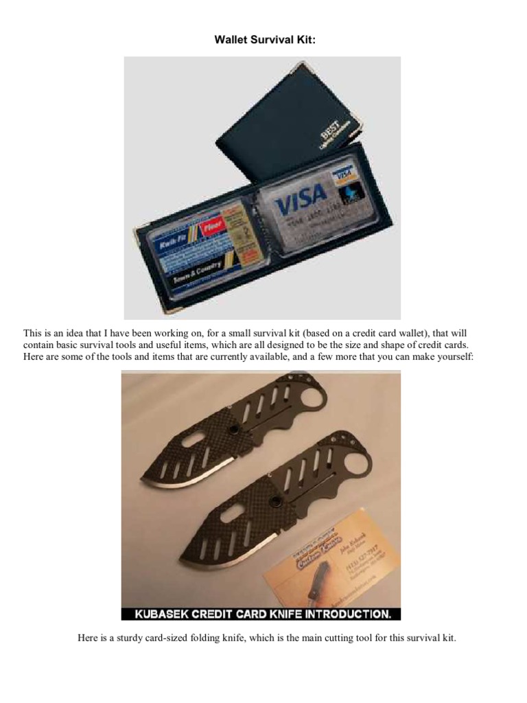 A Long-Term Survival Guide - My Wallet Survival Kit | PDF | Survivalism ...