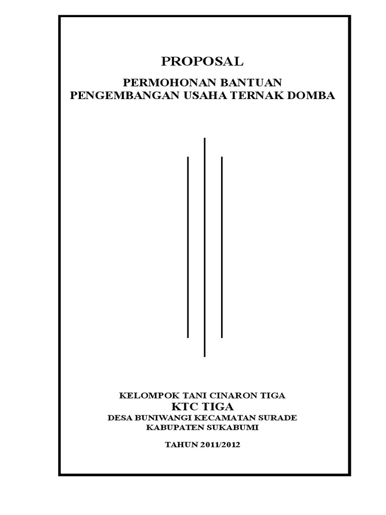 Proposal Bantuan Domba | PDF