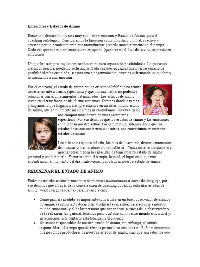 Emociones y Estados de Ánimo | PDF