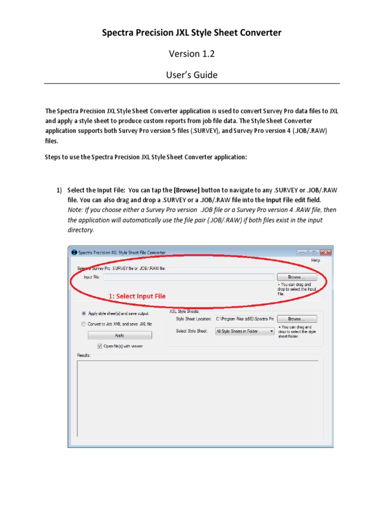 Spectra JXL Style Sheet Converter User Guide | PDF | Computer File ...