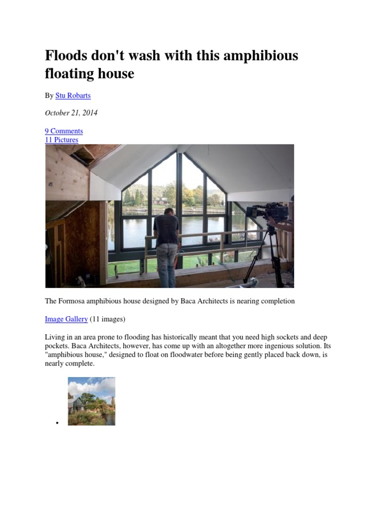 Floating House | PDF | Flood | Economic Sectors