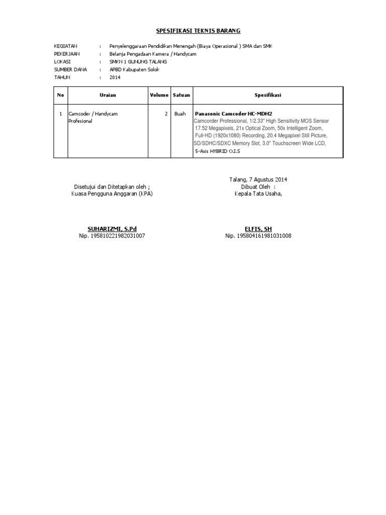 Contoh RAB, HPS Dan Spek | PDF