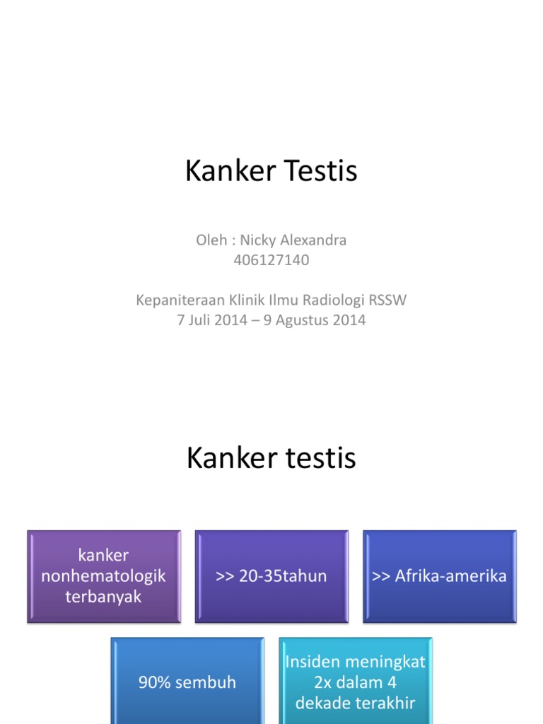 Benjolan Kanker Testis: Diagnosis dan Staging | PDF