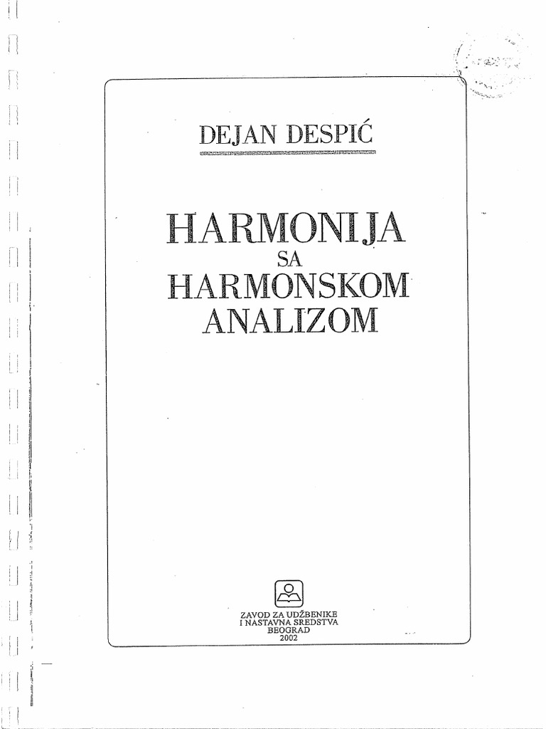 Harmonija Sa Harmonskom Analizom | PDF