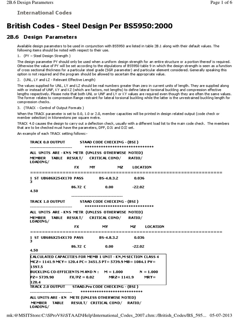 Steel Design Parameters per BS5950 | PDF | Buckling | Mechanical Engineering