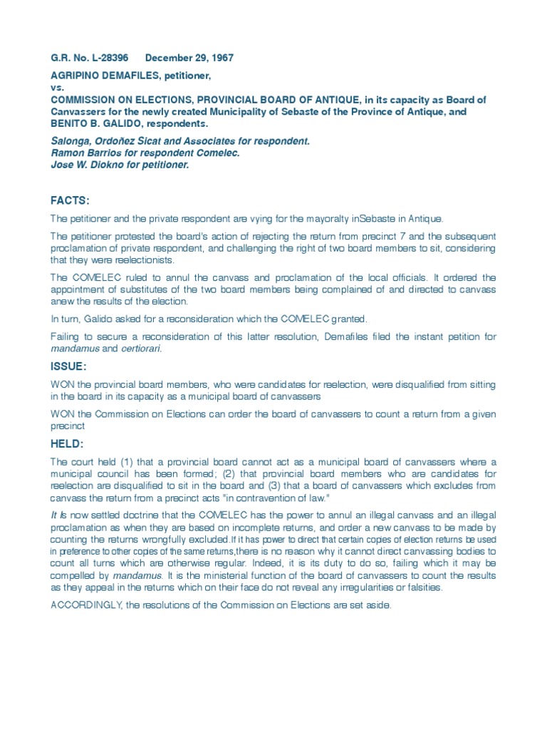 Demafiles vs. COMELEC | Download Free PDF | Mandamus | Commission On Elections (Philippines)