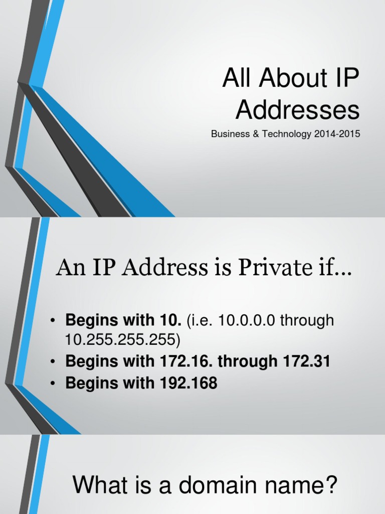 Understanding IP Addresses and Domains | PDF