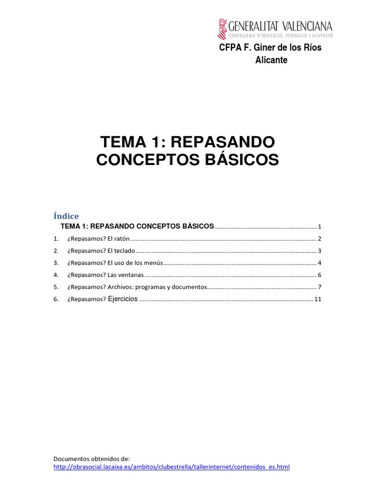 Repasando Conceptos Básicos | PDF | Ventana (informática) | Point and Click