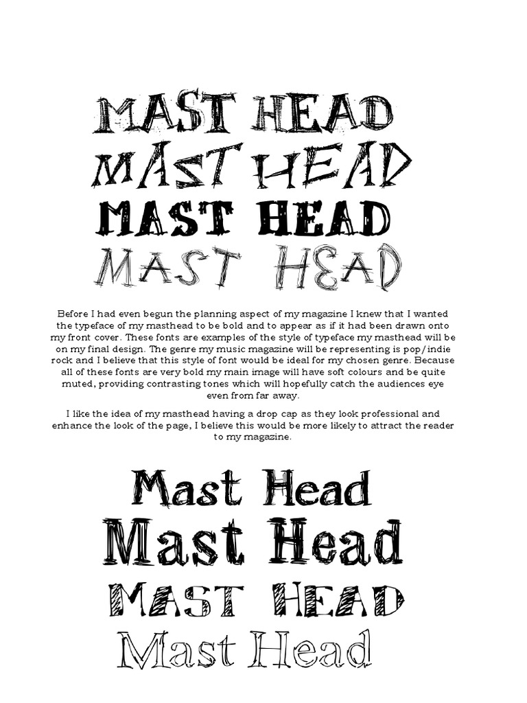 Masthead Examples and Annotation | PDF