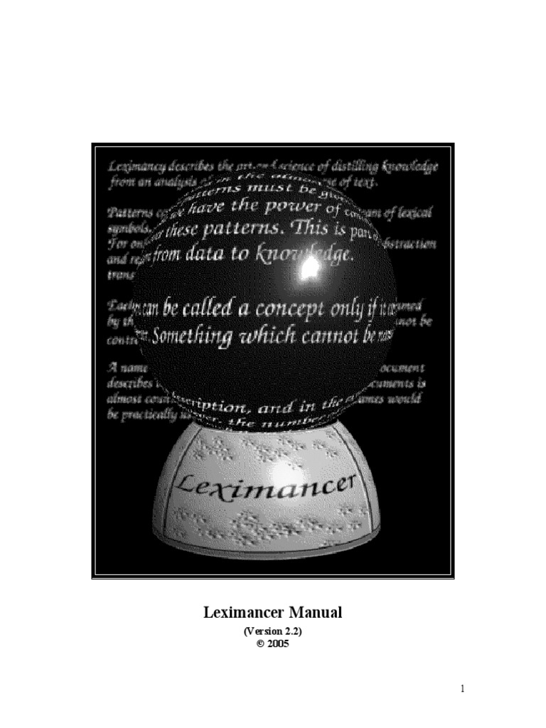 Leximancer V2 Manual | PDF | Concept | File Format