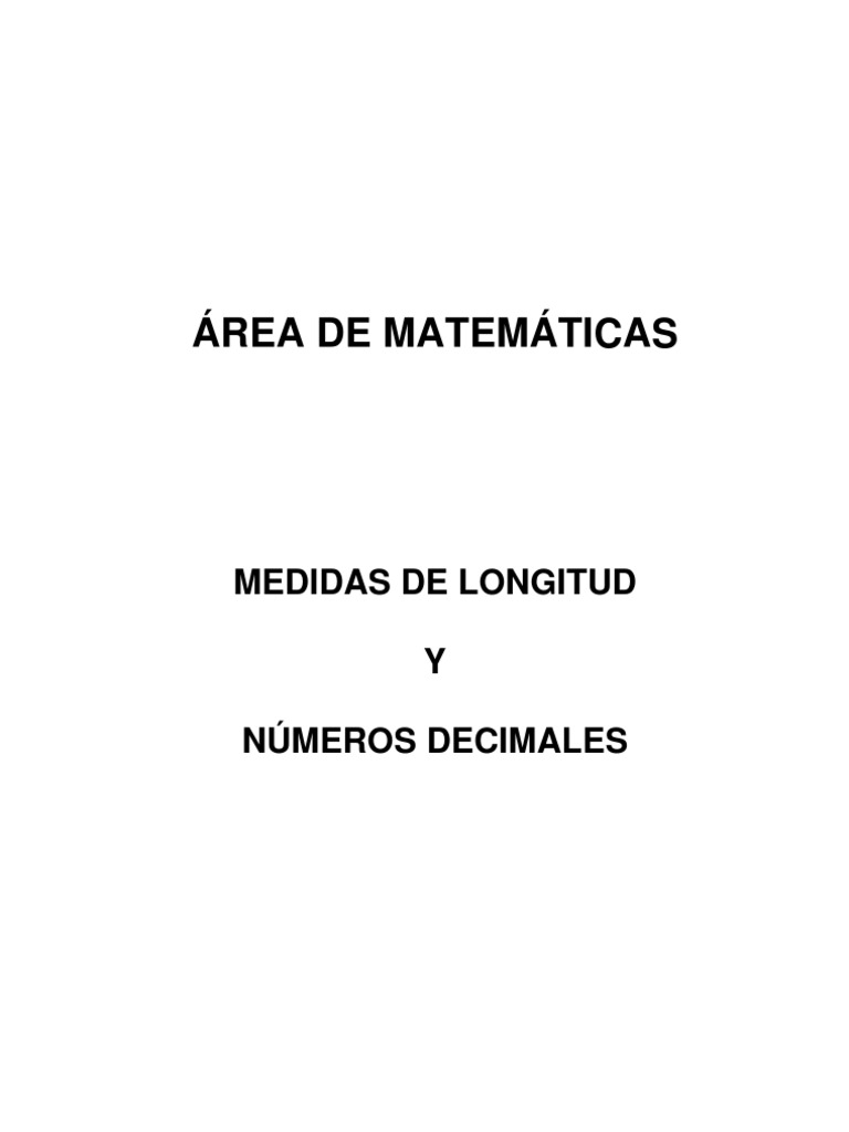 Microsoft Word - Medidas de Longitud y Números Decimales. I | PDF ...