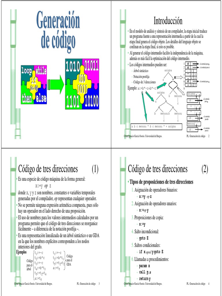 Generación de Código Intermedio | PDF | Compilador | Programación de computadoras