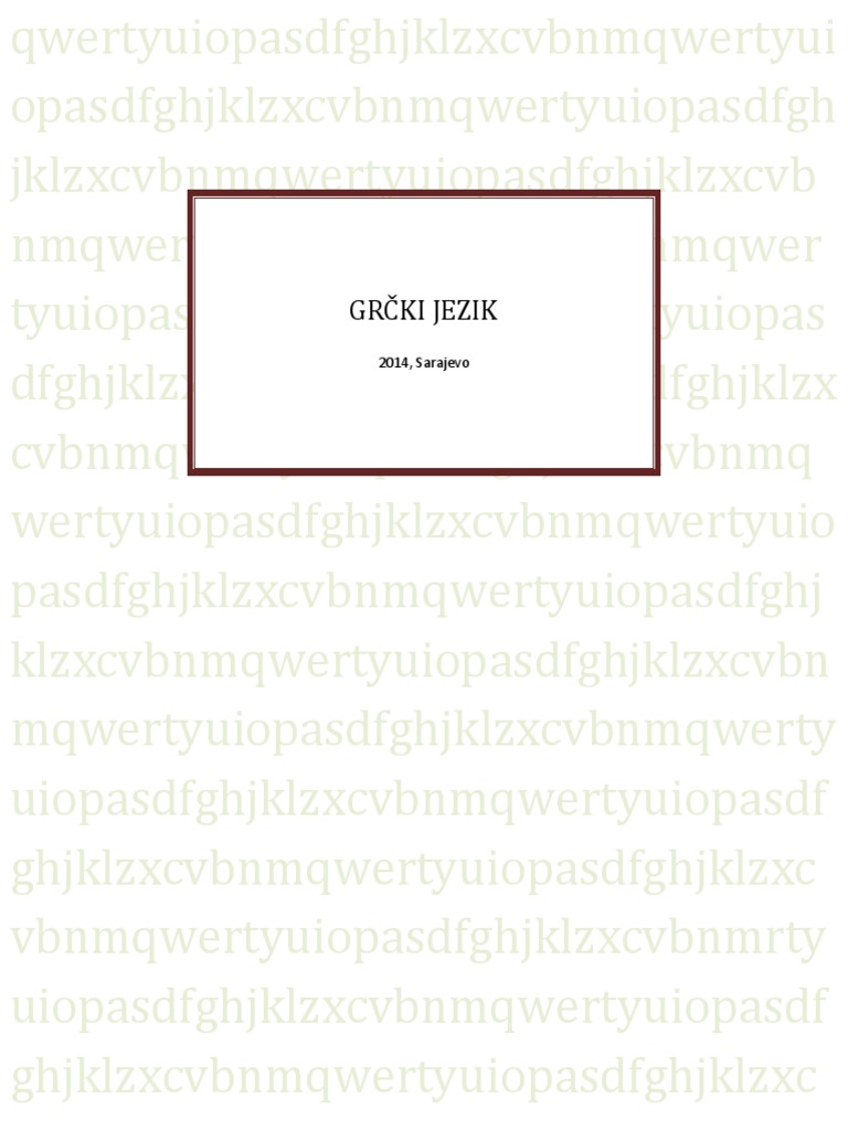 Grcki Jezik | PDF