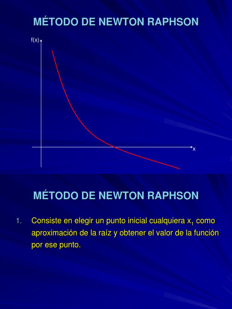 Método de Newton Raphson | PDF | Análisis numérico | Conceptos matemáticos