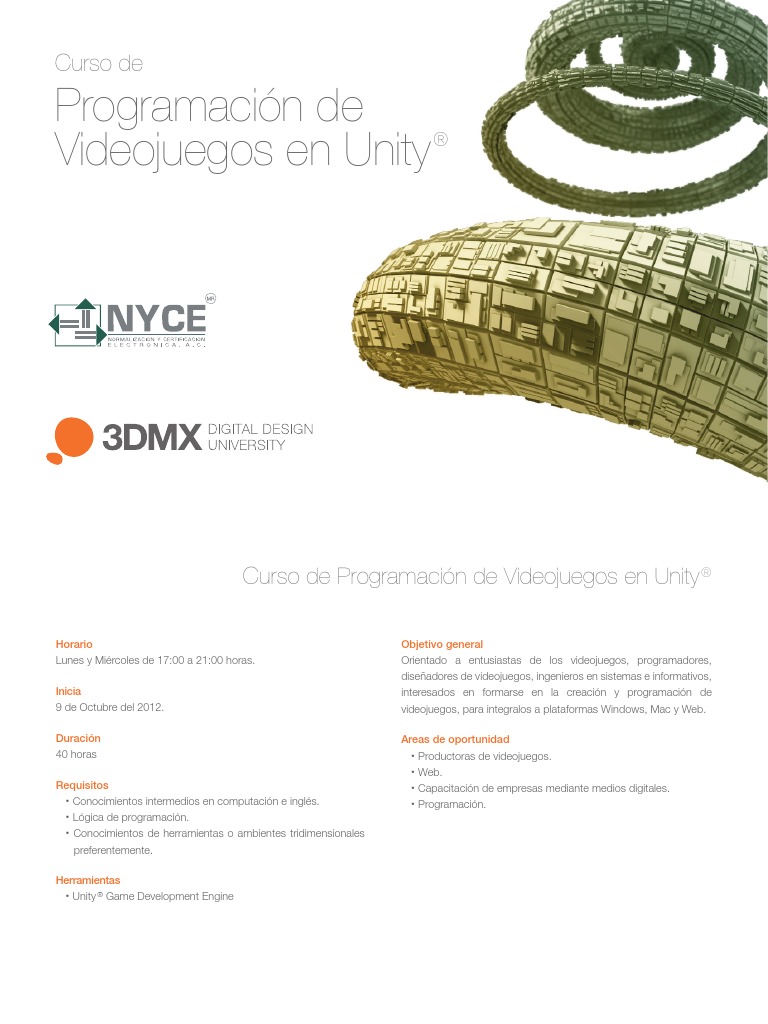 Temario Unity Programación | PDF | Unidad (motor de juego) | Videojuegos