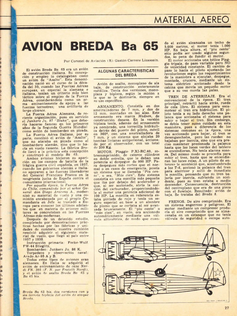 Breda Ba-65 | PDF | Avión | Aviación