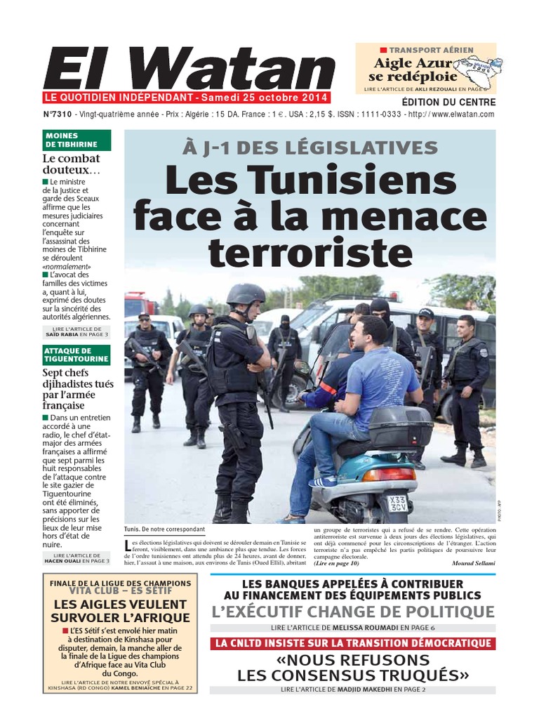 El Watan 25.10.2014 | PDF | Écoles | Algérie