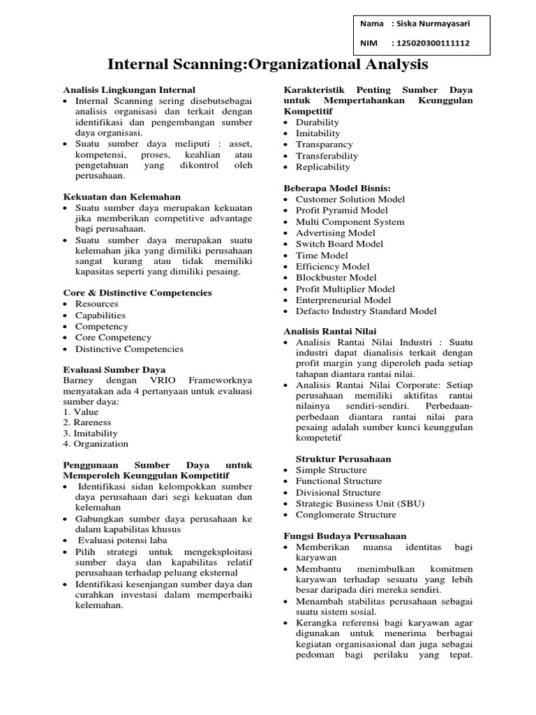 Internal Scanning Analysis | PDF | Bisnis
