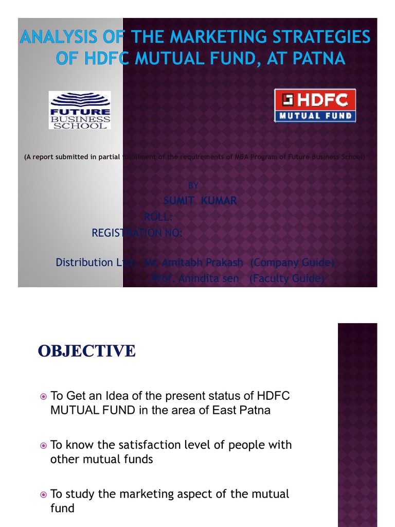 Presentation On Analysis of The Marketing Strategies of HDFC Mutual ...