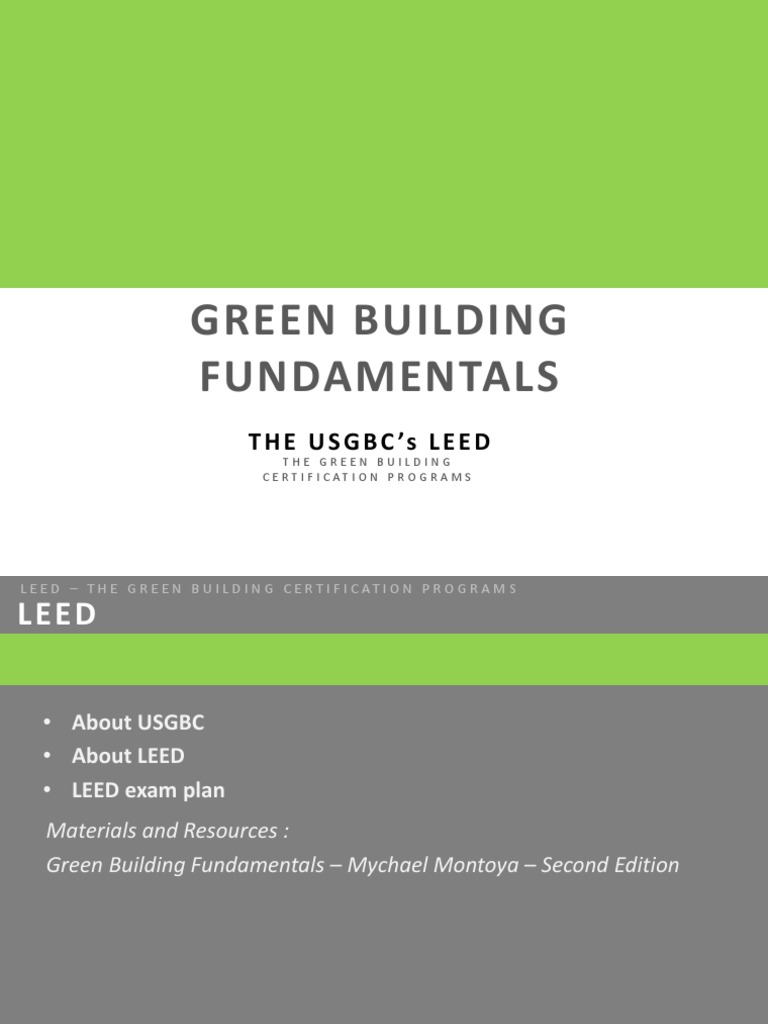 Leed - Fundamental of Sustainable Architecture | PDF | Leadership In ...
