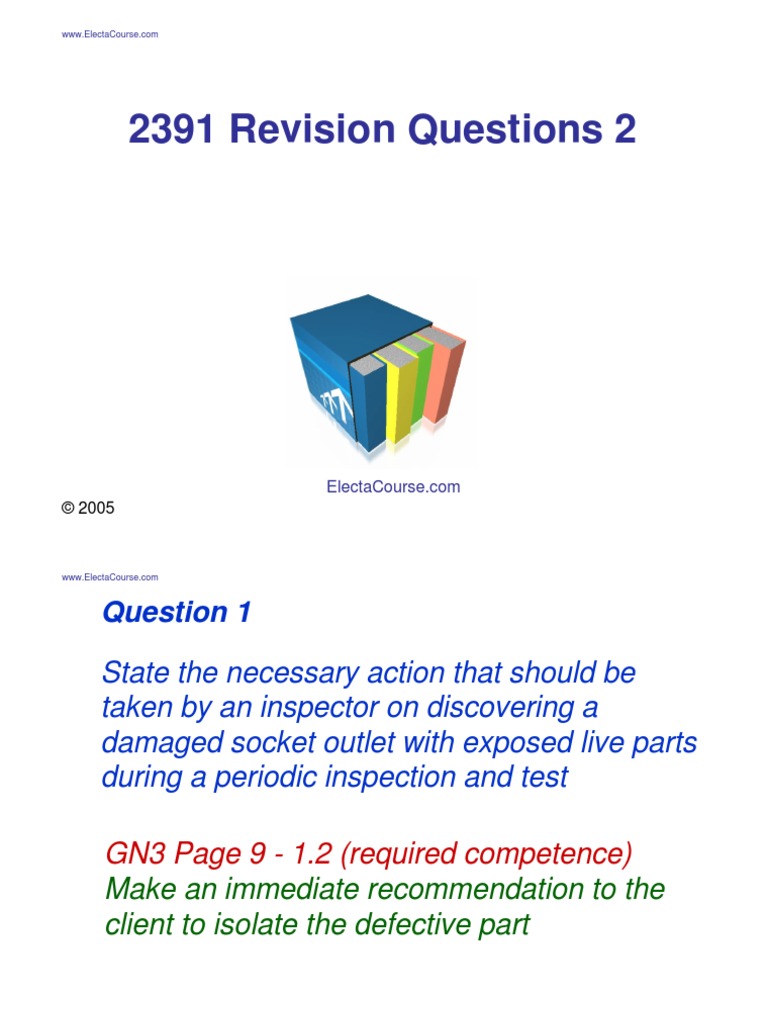 2391 Revision Questions 2 PDF | PDF | Insulator (Electricity ...